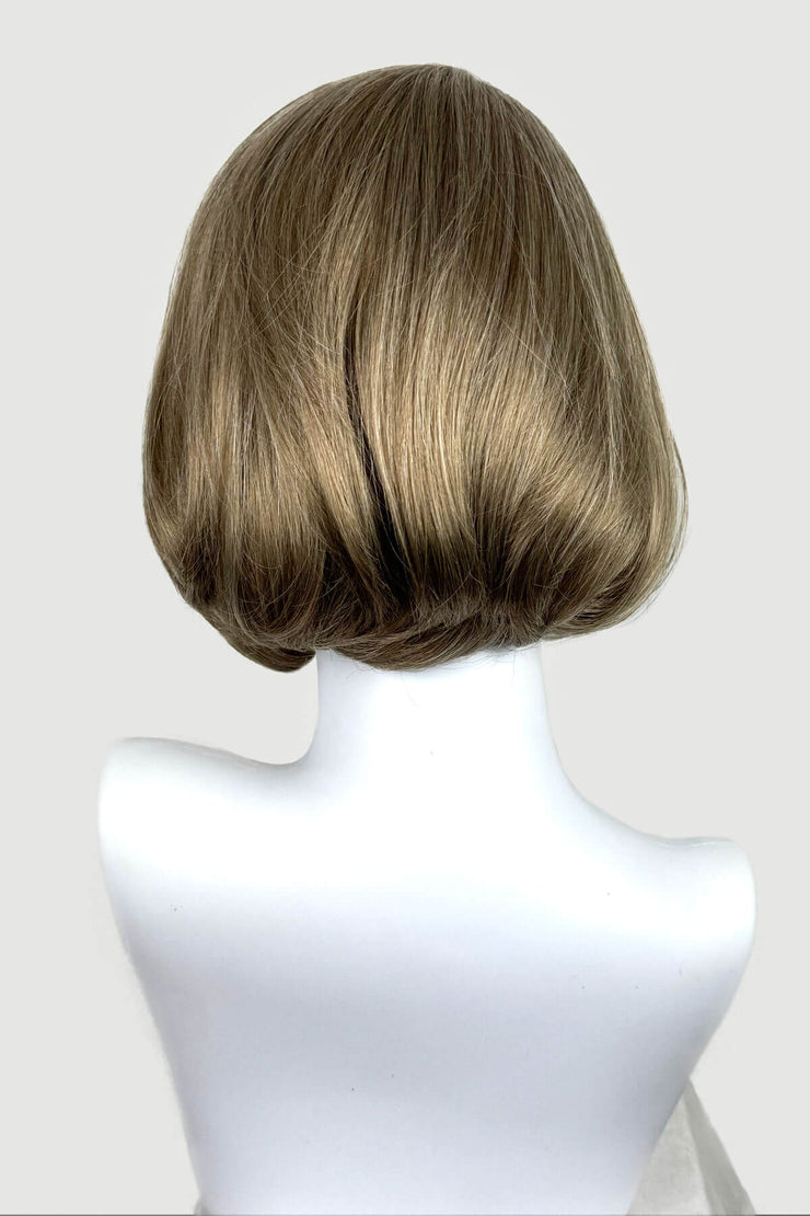 Dark golden wig, lace front, rockabilly style with victory rolls ...